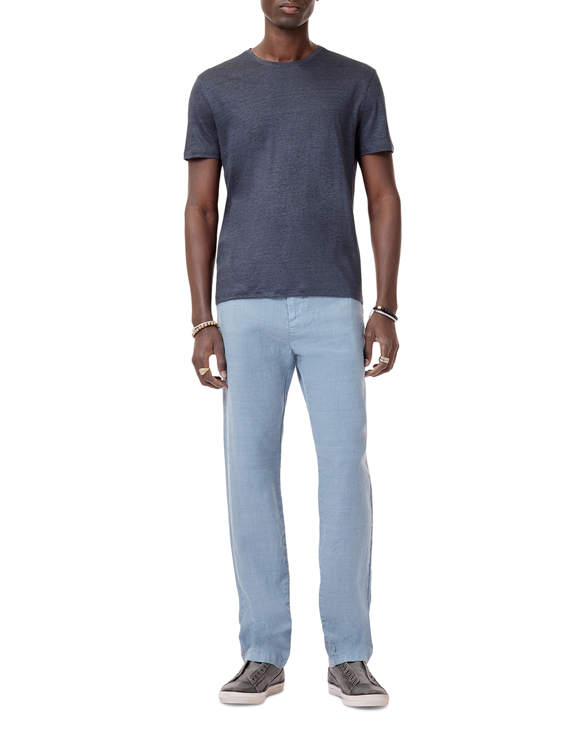 JOHN VARVATOS Flint Linen Blend Flared Leg Pants